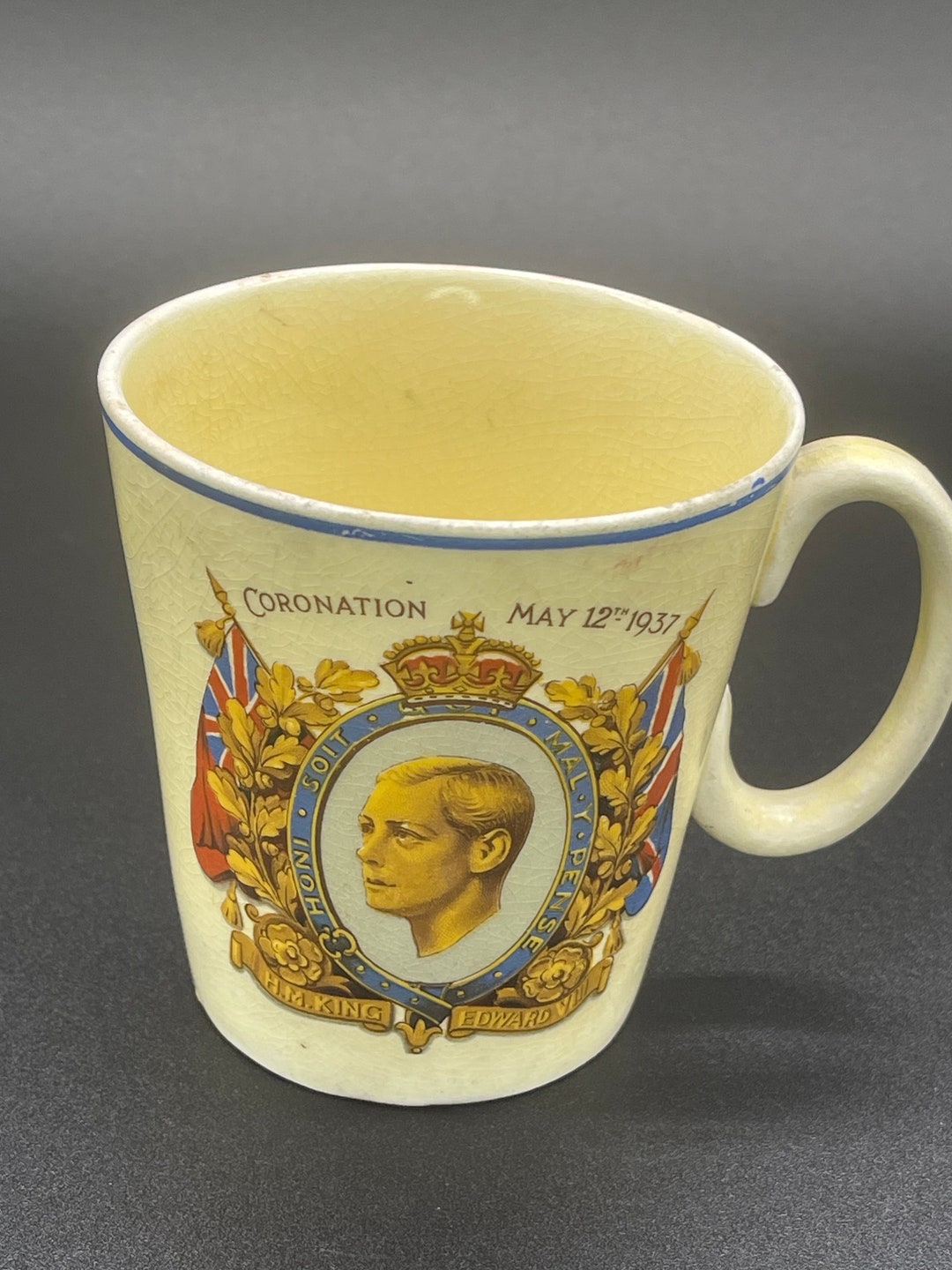 Rare King Edward VIII Coronation Cup. Pre-abdication. 1937. Castleford ...