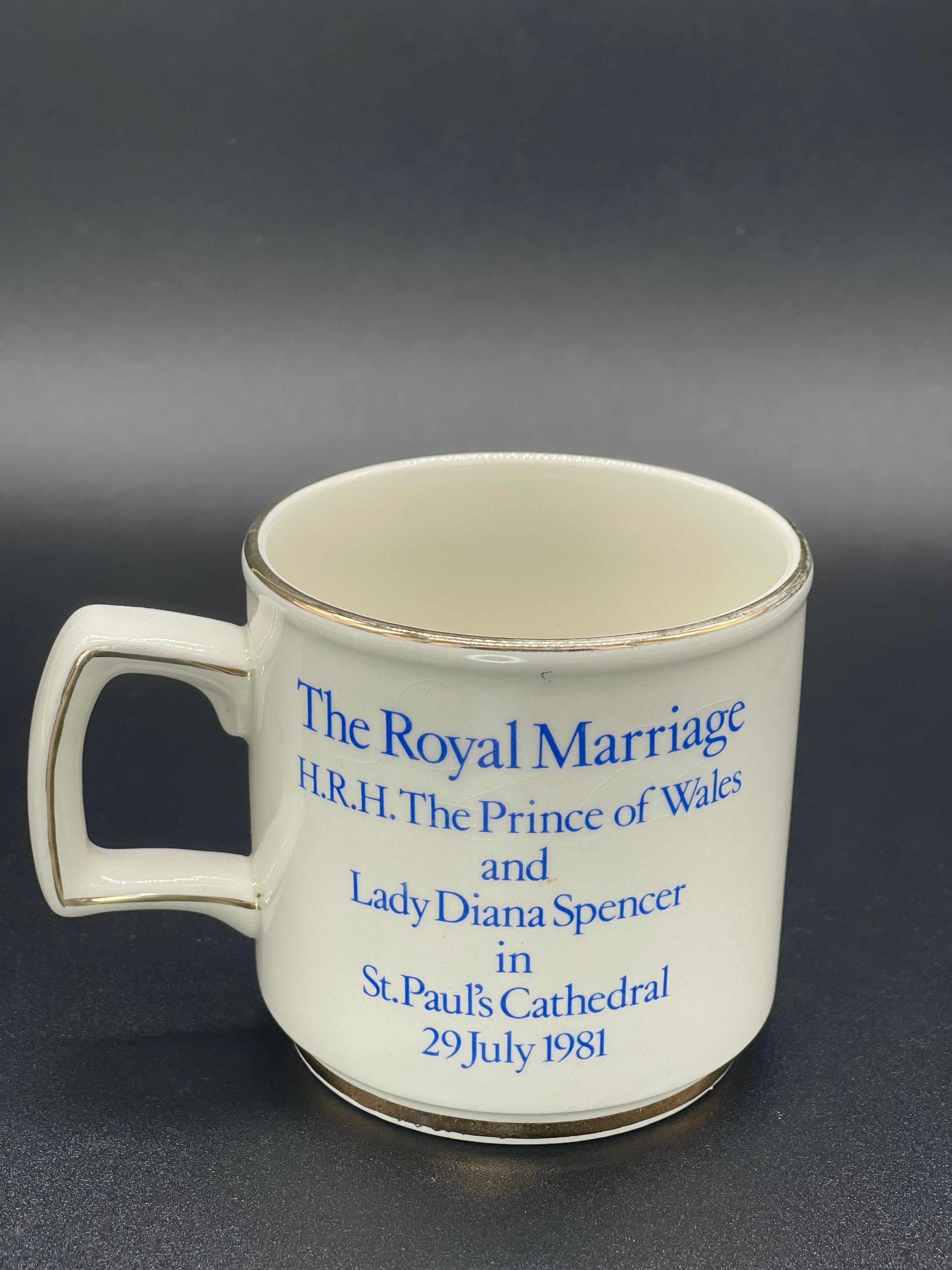 Vintage Prince Charles and Lady Diana Spencer Commemorative Wedding Mug ...