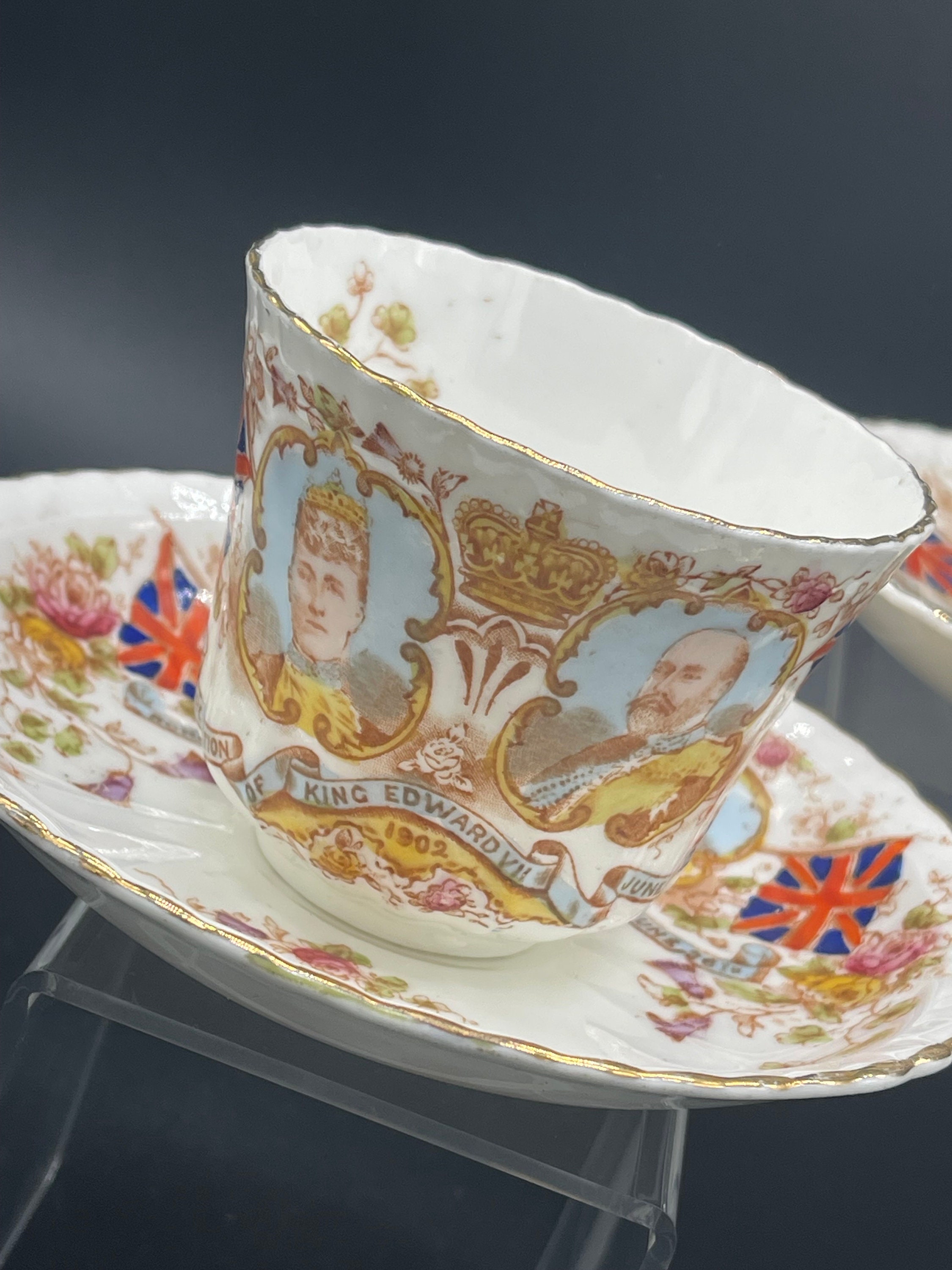 Antique Pair of King Edward VII and Queen Alexandra Coronation Cups and ...