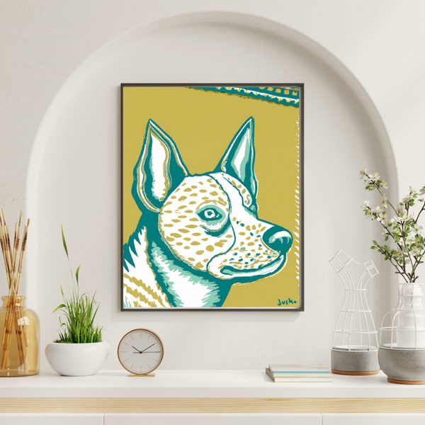 Dog Art Block - Etsy