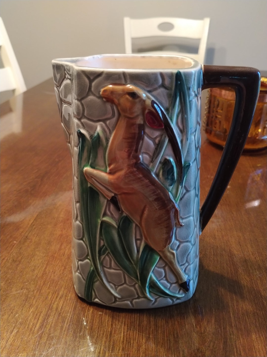 L. Batlin and Son "leaping Antelope" Square Pitcher - Etsy