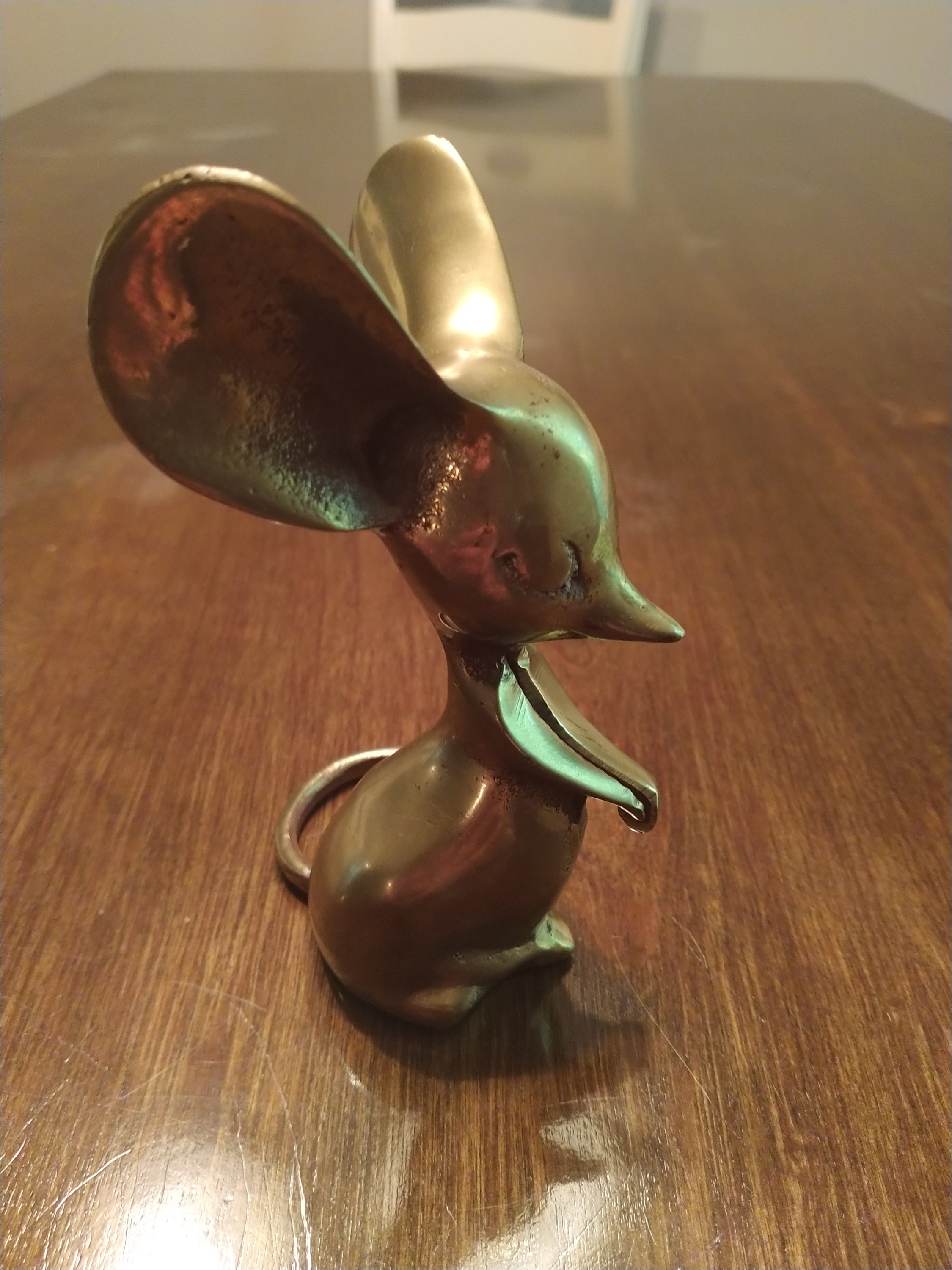 Mid Century Solid Brass Big Ear Mouse Figurine/paperweight - Etsy