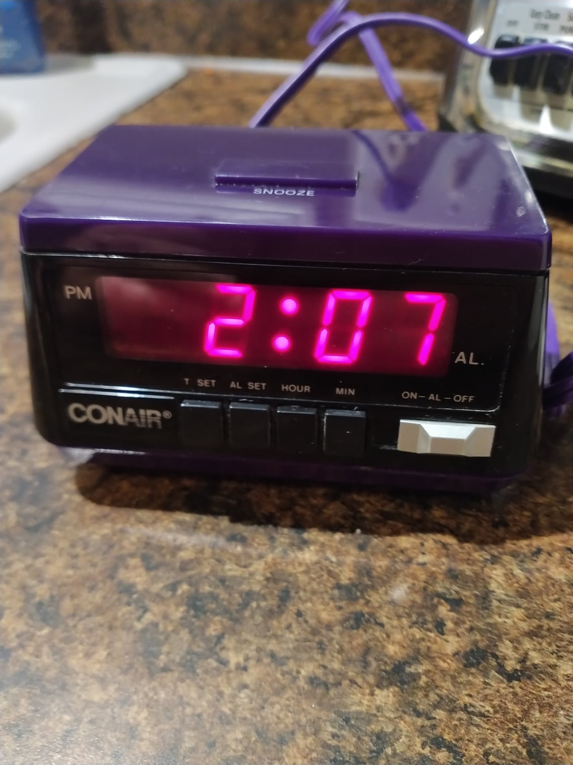 Purple Vintage Conair Digital Alarm Clock - Etsy