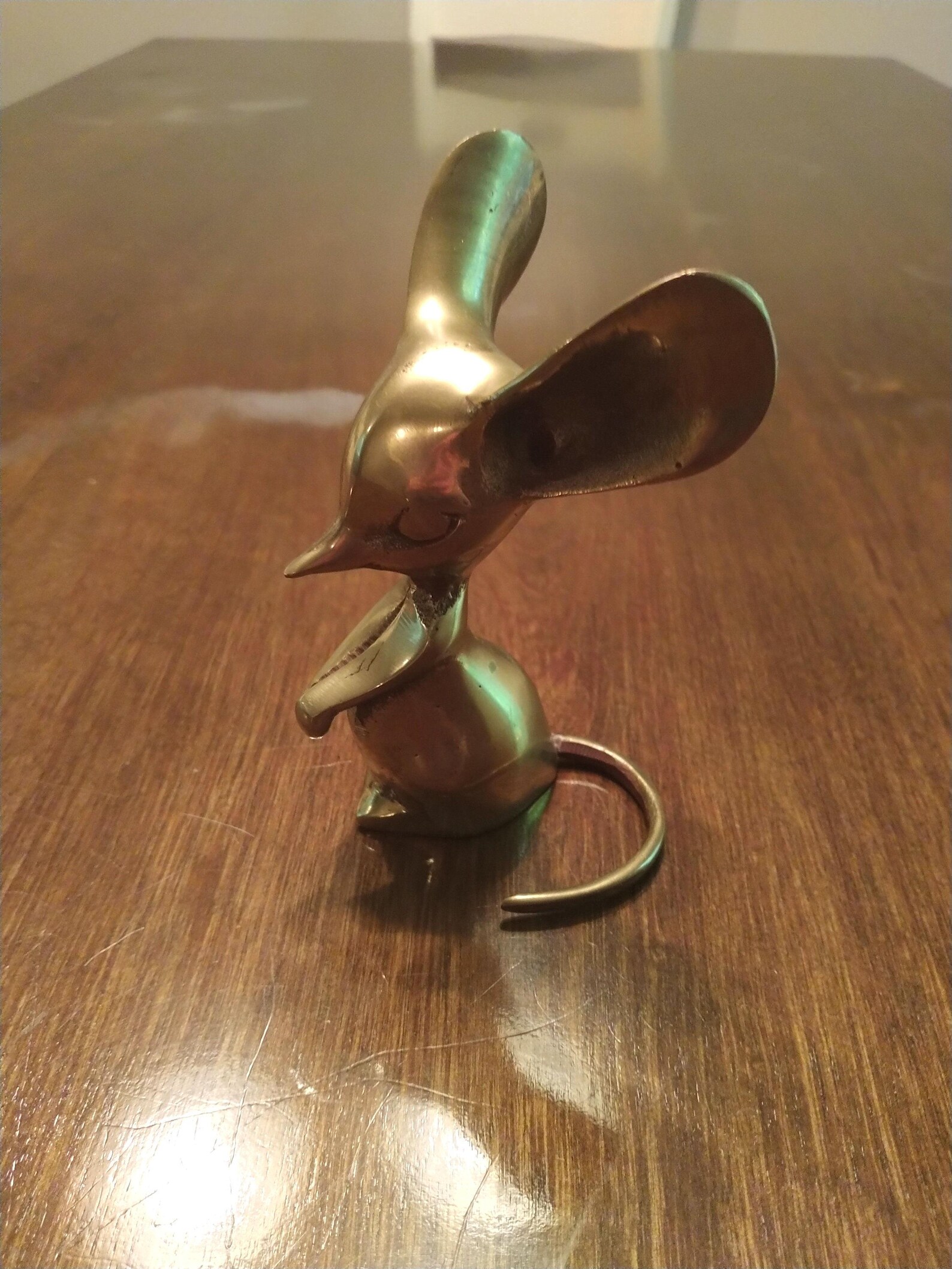 Mid Century Solid Brass Big Ear Mouse Figurine/paperweight - Etsy