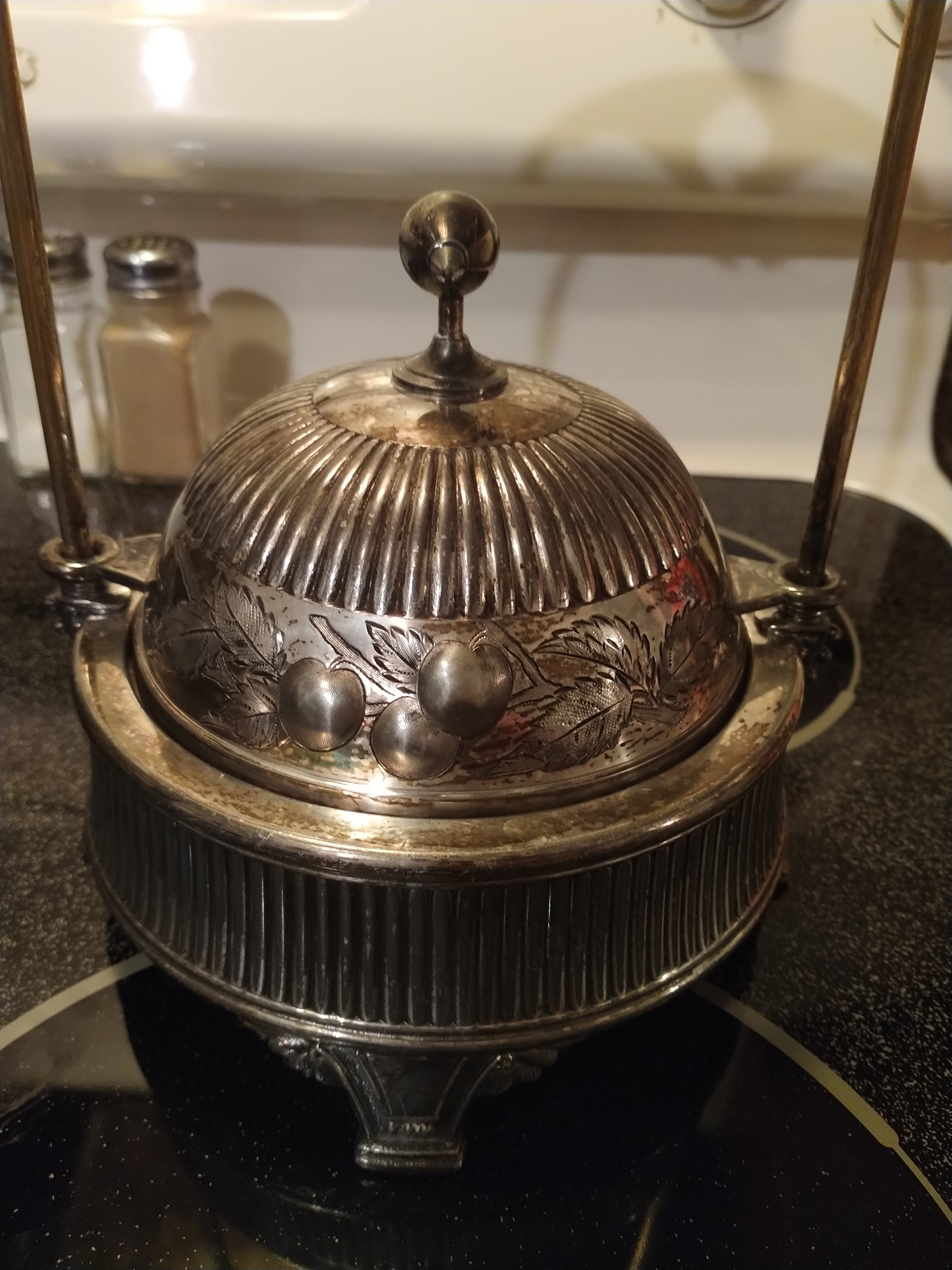 Antique Silver Plated Meriden Butter Dish - Etsy