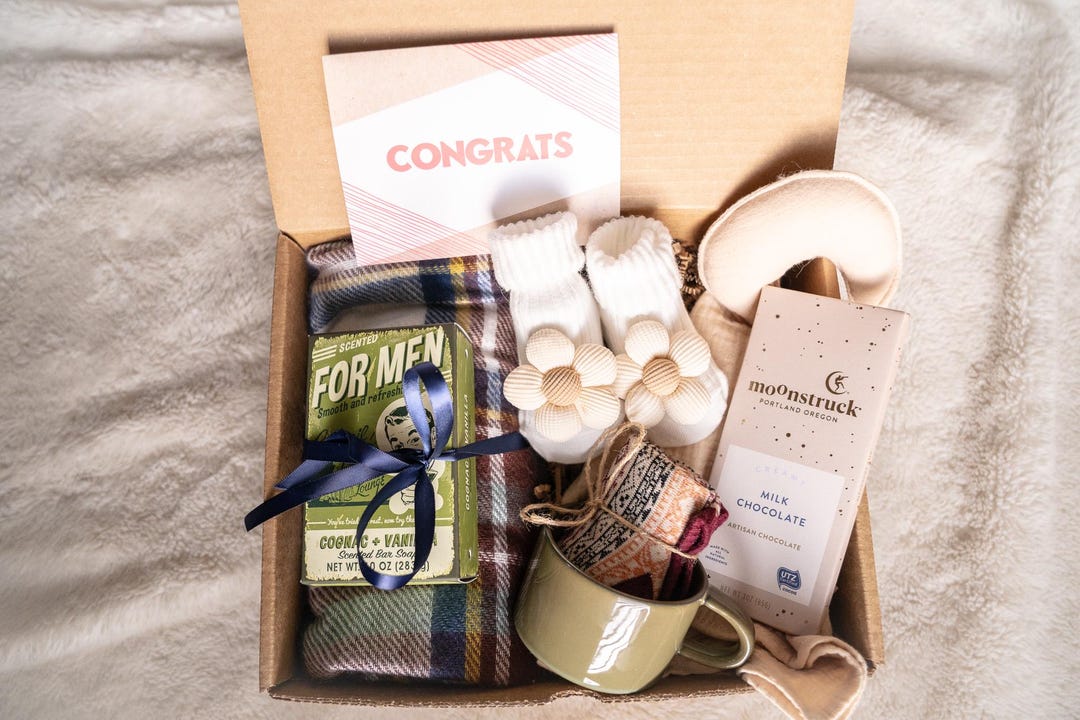 Congrats Baby Dad Gift Basket With Mug & Socks New Job, Job Promotion ...