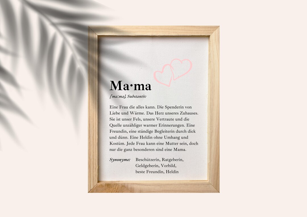 Mama Print, Mama Definition Print, Gift Mother, Gift for a Great Mama ...