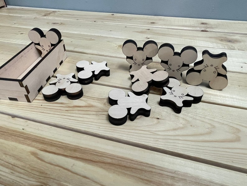 10 Acrobats Mouse , Fun Toy , Wooden Toys , Handcrafted Acrobat Wooden ...