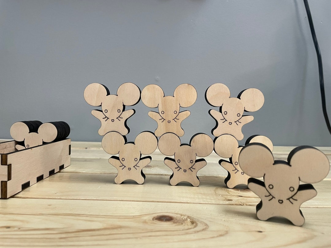 10 Acrobats Mouse , Fun Toy , Wooden Toys , Handcrafted Acrobat Wooden ...
