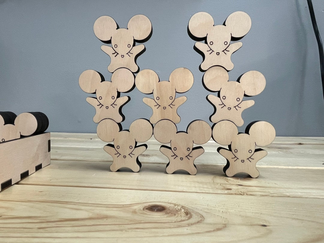 10 Acrobats Mouse , Fun Toy , Wooden Toys , Handcrafted Acrobat Wooden ...