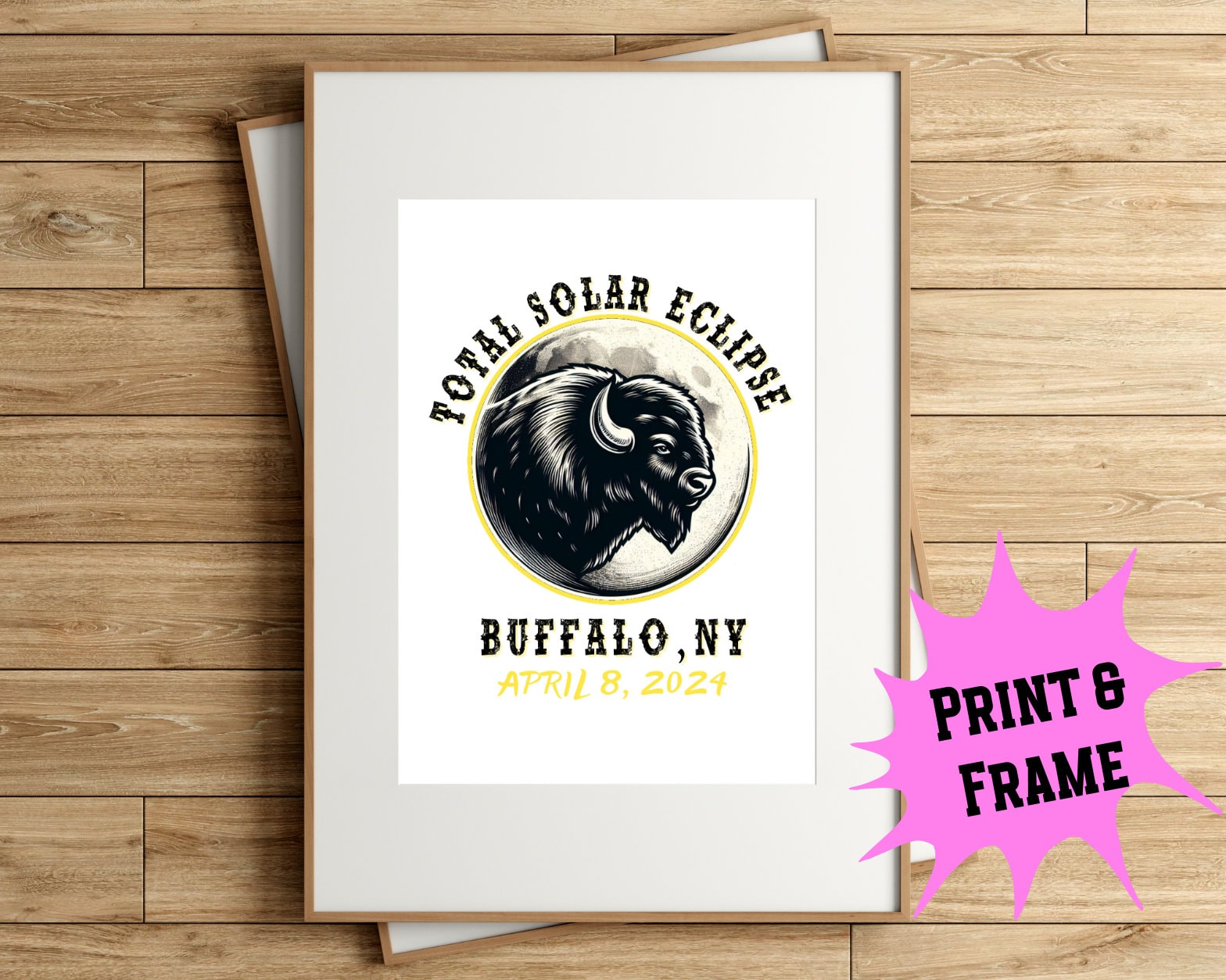 Buffalo Total Solar Eclipse 2024 SVG Path of Totality April 8 2024 ...