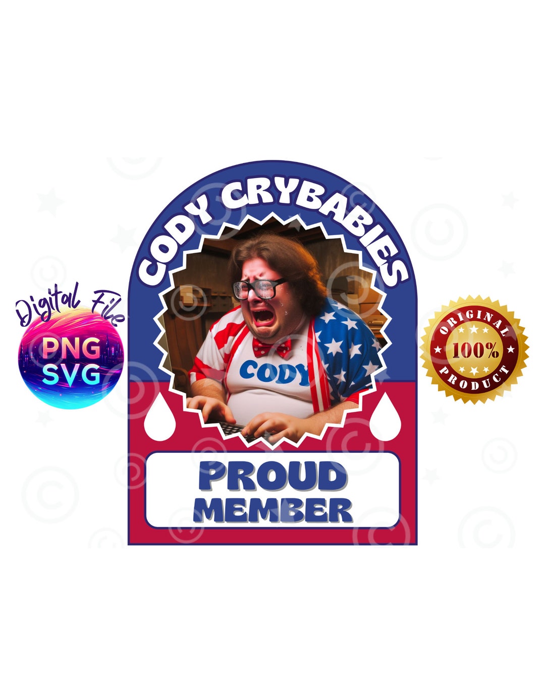 Cody Crybaby PNG Digital File SVG We Want Rocky We Want Cody Finish the ...