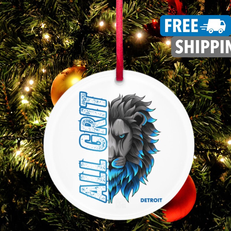 Detroit Lions Christmas Tree Ornaments - Etsy