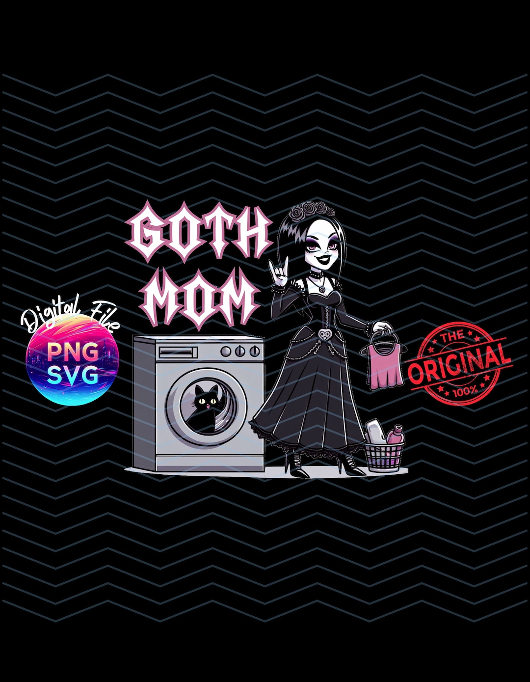 Goth Mom SVG Heavy Metal Mom SVG Muttertag SVG Mom Rocker Alt Mom Goth ...