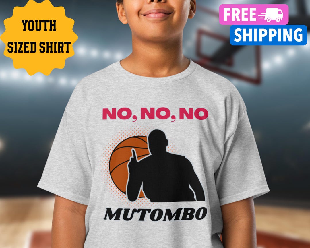 YOUTH Mutombo Tribute Shirt KIDS Dikembe RIP Shirt Finger Wag Shirt ...