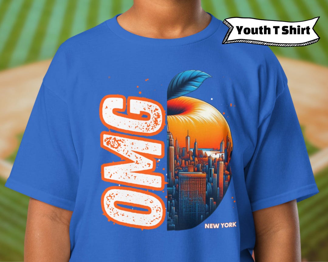 YOUTH OMG Shirt for Mets Fan New York Baseball Kids Shirt Grimace Fan ...