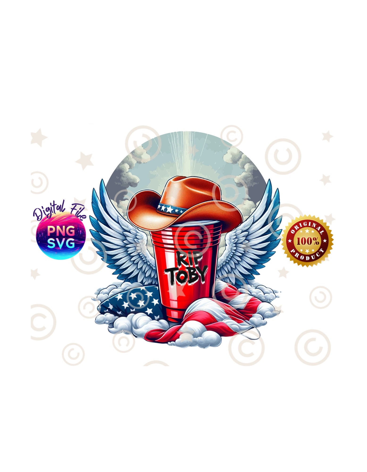 Toby Western Cowboy PNG Digital File I Love This Bar in Memory of RIP ...