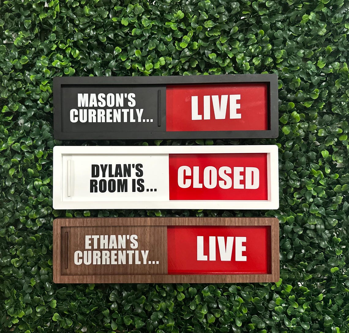 Sliding Door Sign File - Etsy