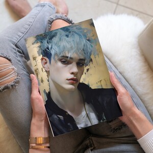 BLUE BOY is a Realistic Painting, an Art Nouveau Illustration. Wall ...