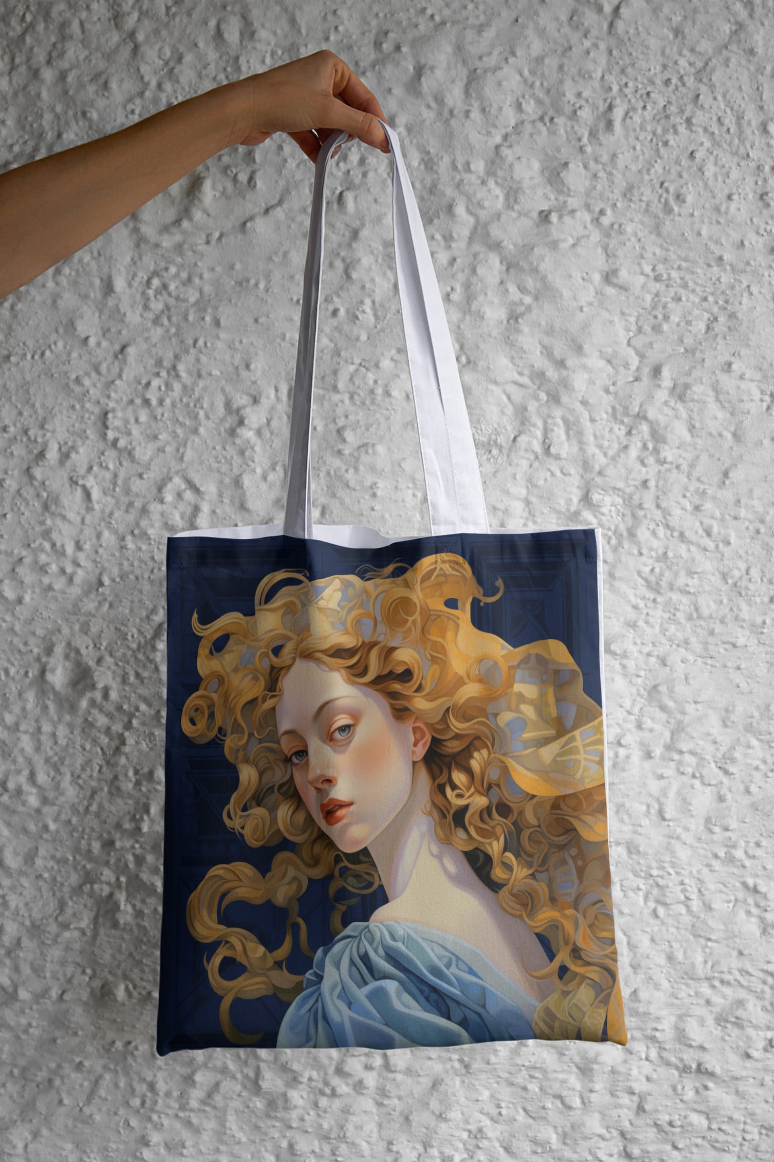 Botticelli Style Painting is a Portrait of a Red Haired Girl, a ...