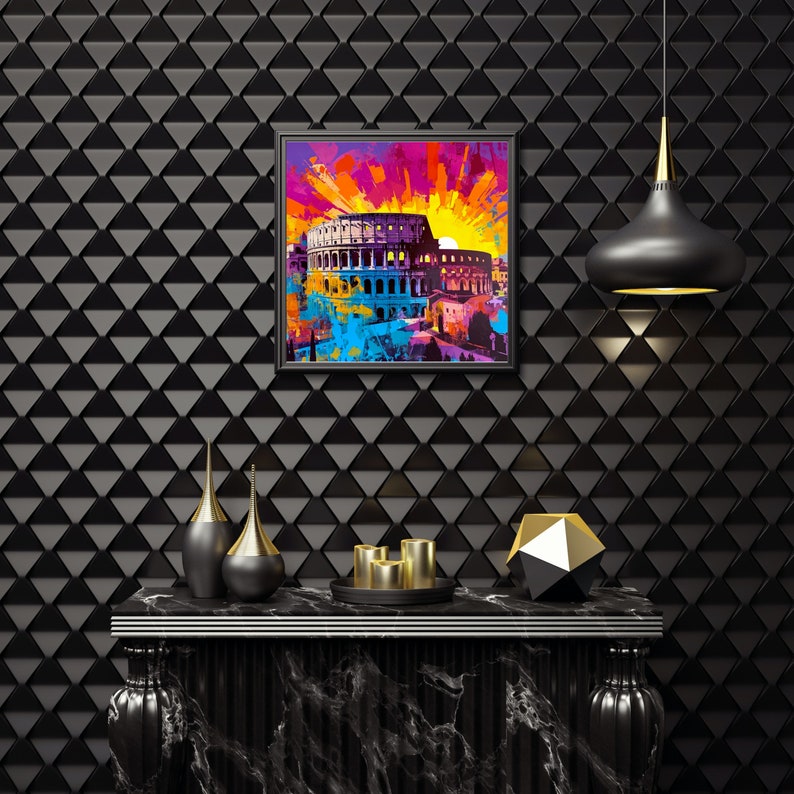 Pop Art in Rome is a Digital Wall Art That Shows the Beauties of Italy ...