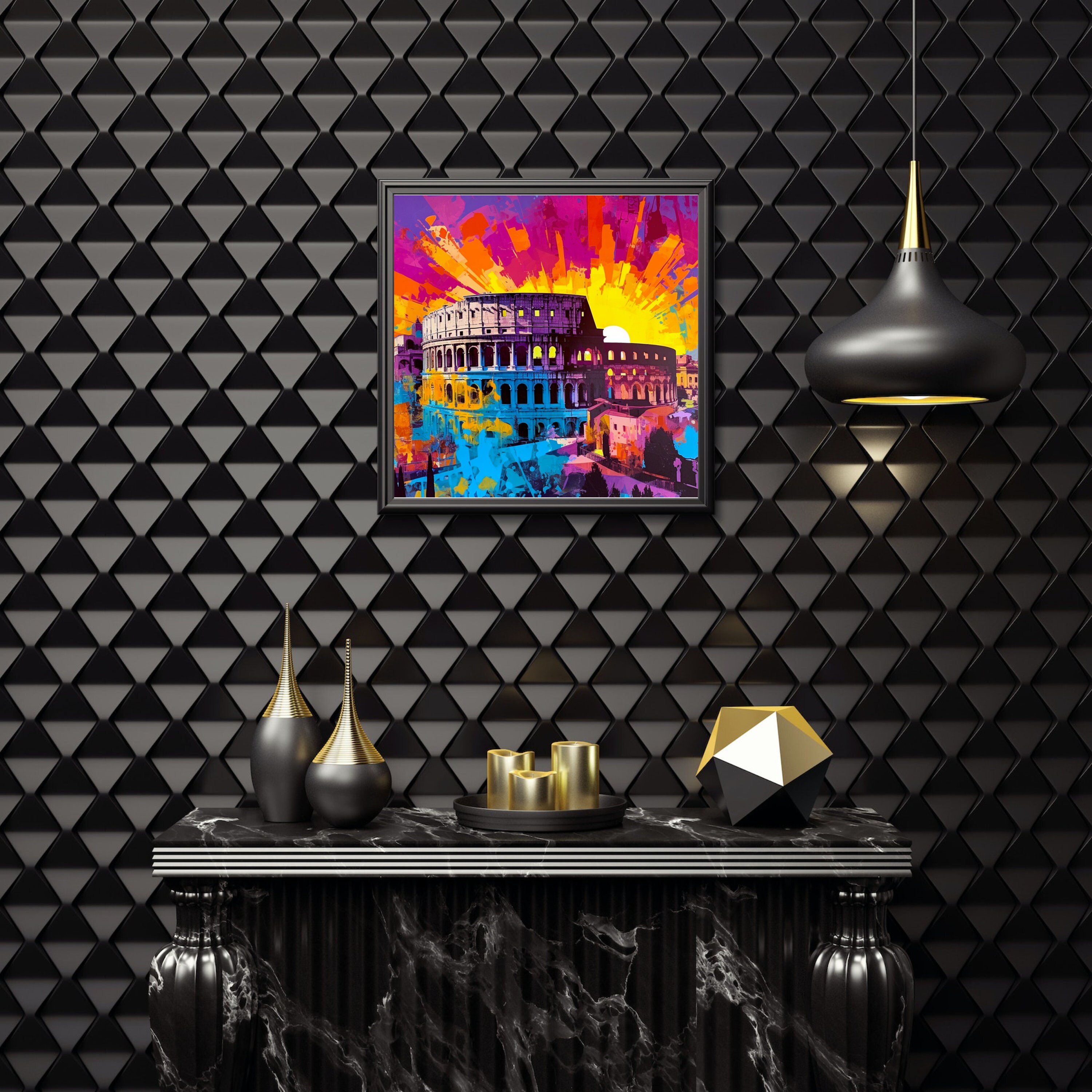 Pop Art in Rome is a Digital Wall Art That Shows the Beauties of Italy ...