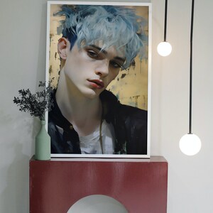BLUE BOY is a Realistic Painting, an Art Nouveau Illustration. Wall ...