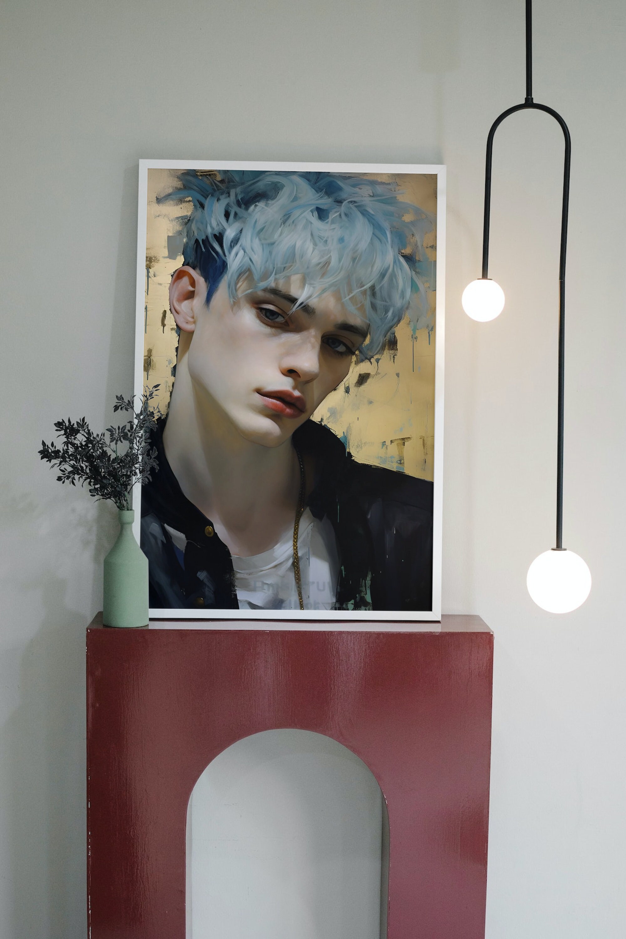 BLUE BOY is a Realistic Painting, an Art Nouveau Illustration. Wall ...
