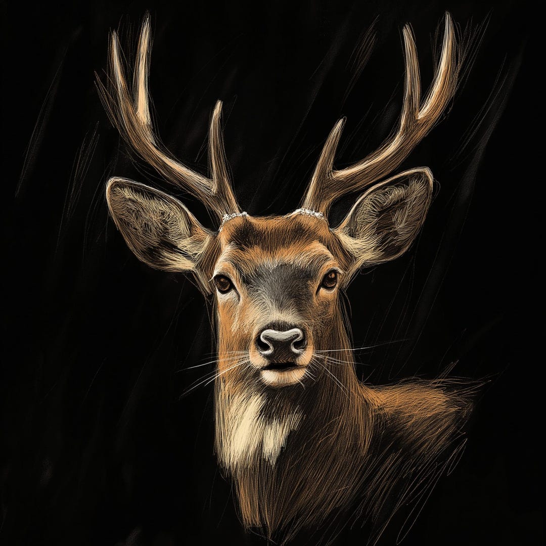 Deer Wall Art Print - Forest Animal Decor - Modern Farmhouse Hunting ...