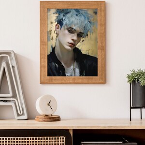 BLUE BOY is a Realistic Painting, an Art Nouveau Illustration. Wall ...