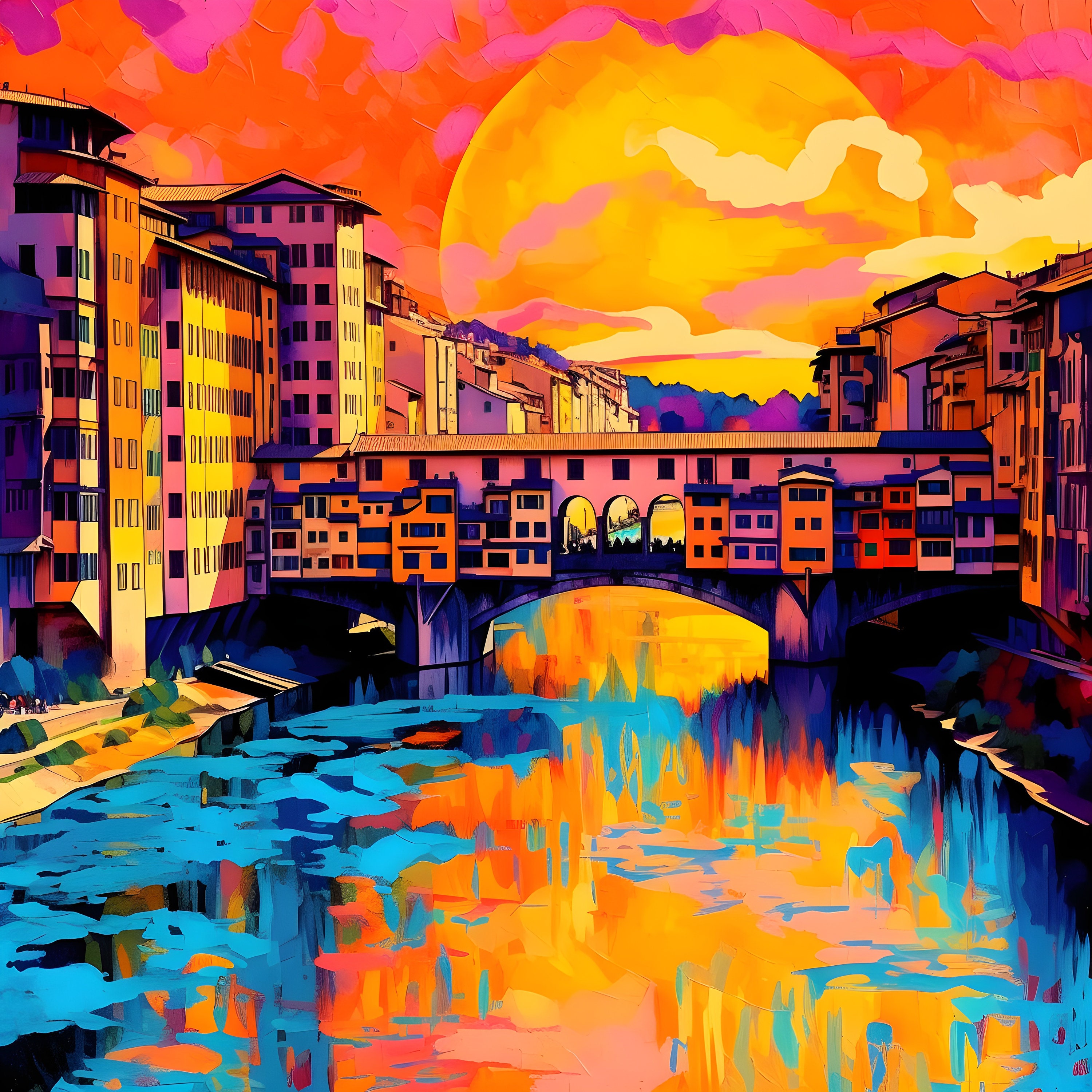 Pop Art in Florence is a Digital Wall Art That Shows the Beauties of ...
