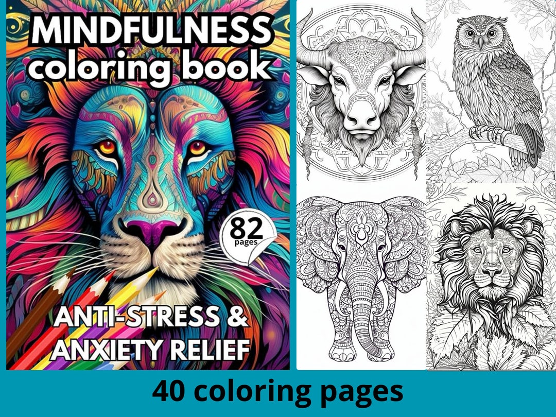 Charming Animal Mandala Coloring Book: Enhance Mindfulness With 40 ...