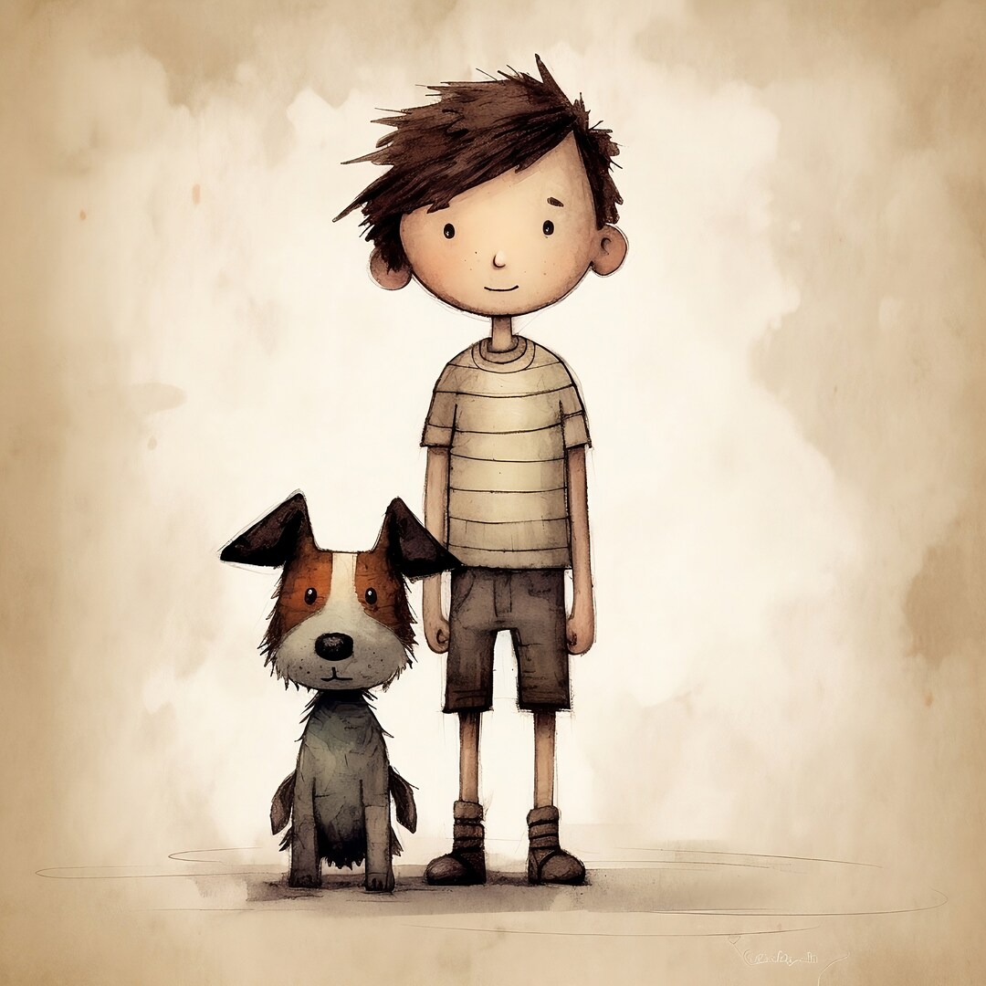 Boy Poster, Dog Poster, Toddler Posters, Cherished Companions: A ...
