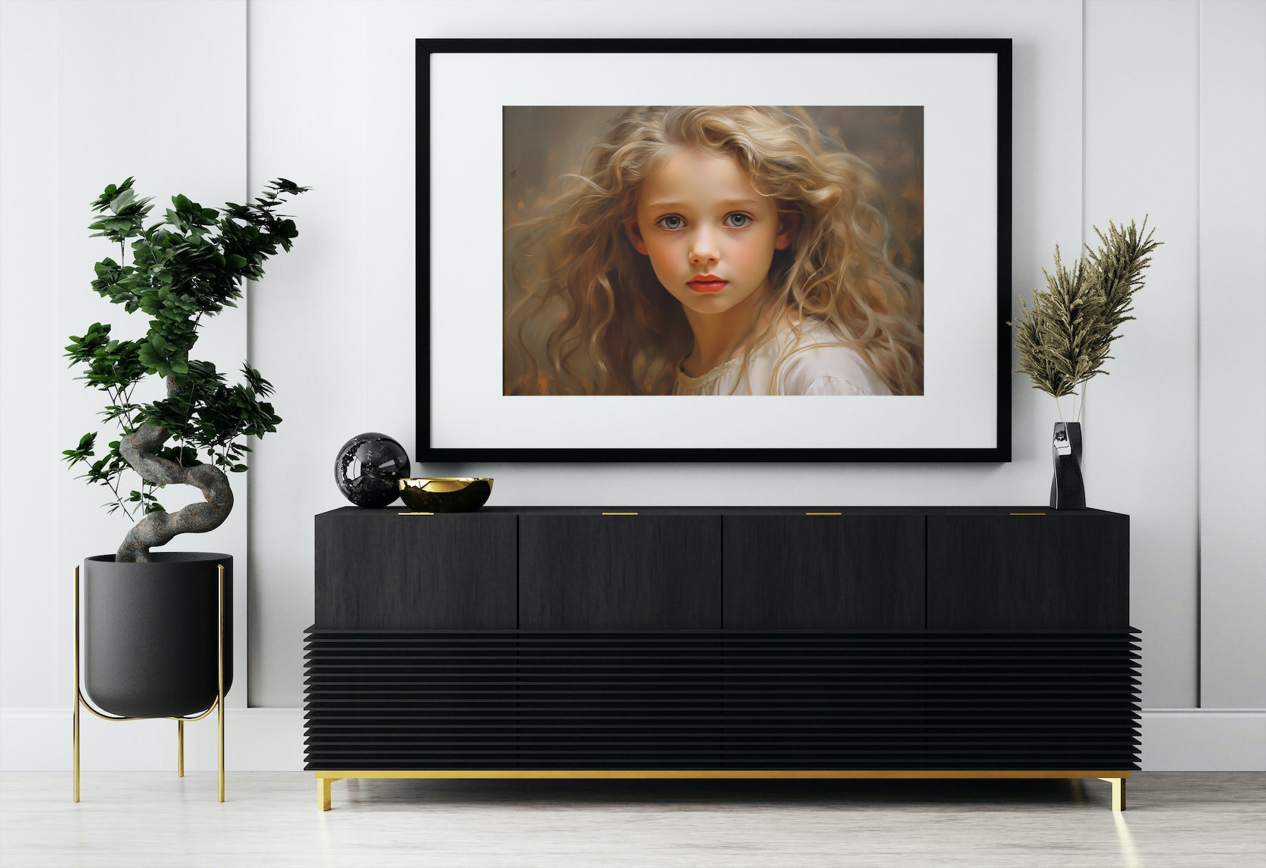 Digital Art Portrait: Oil Painting Style of a Young Girl - High-quality ...