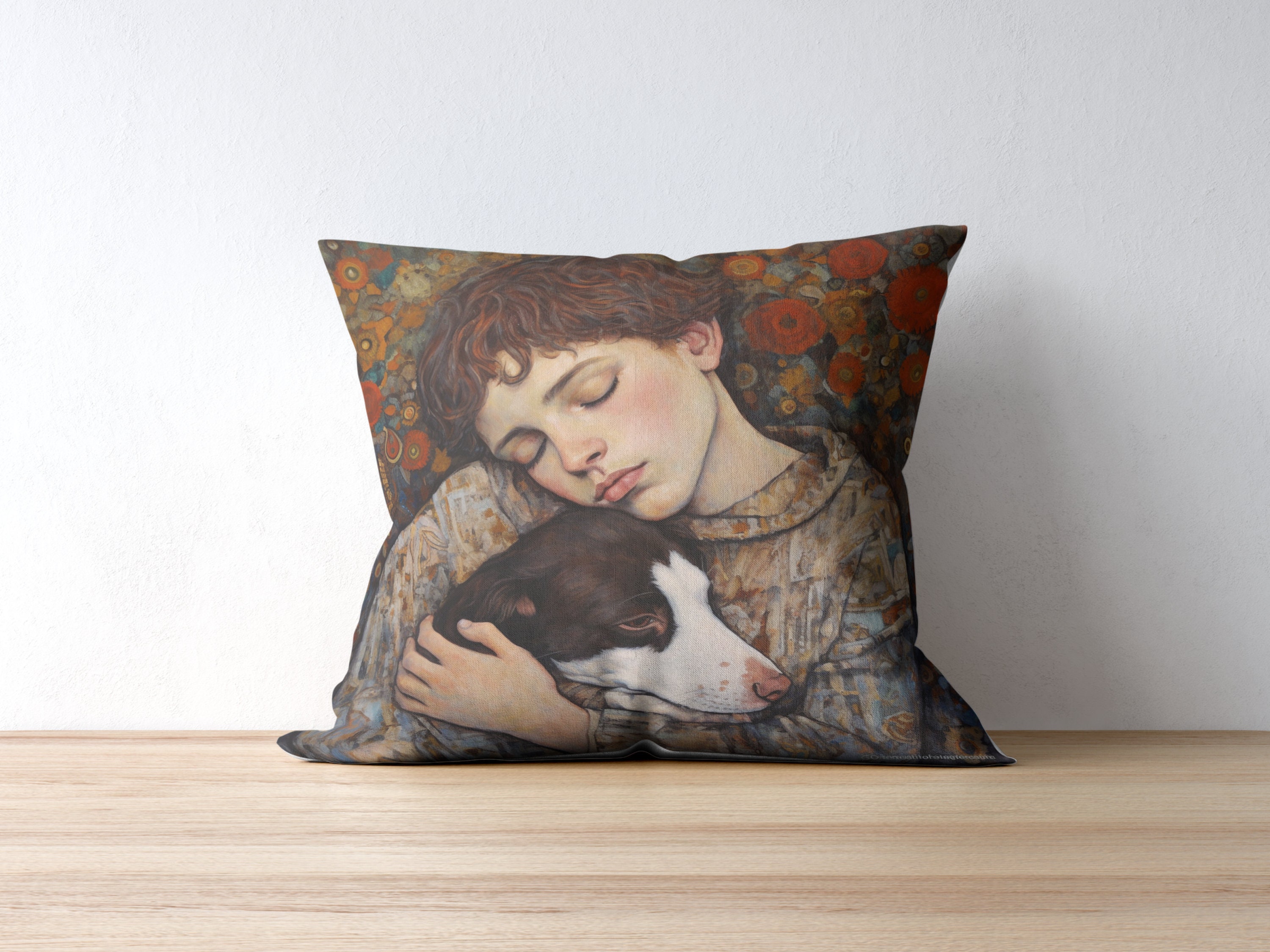 Boy With Dog Art Print, Digital Art Print, Museum Poster, Wall Decor ...