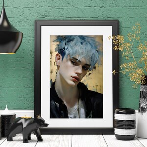 BLUE BOY is a Realistic Painting, an Art Nouveau Illustration. Wall ...