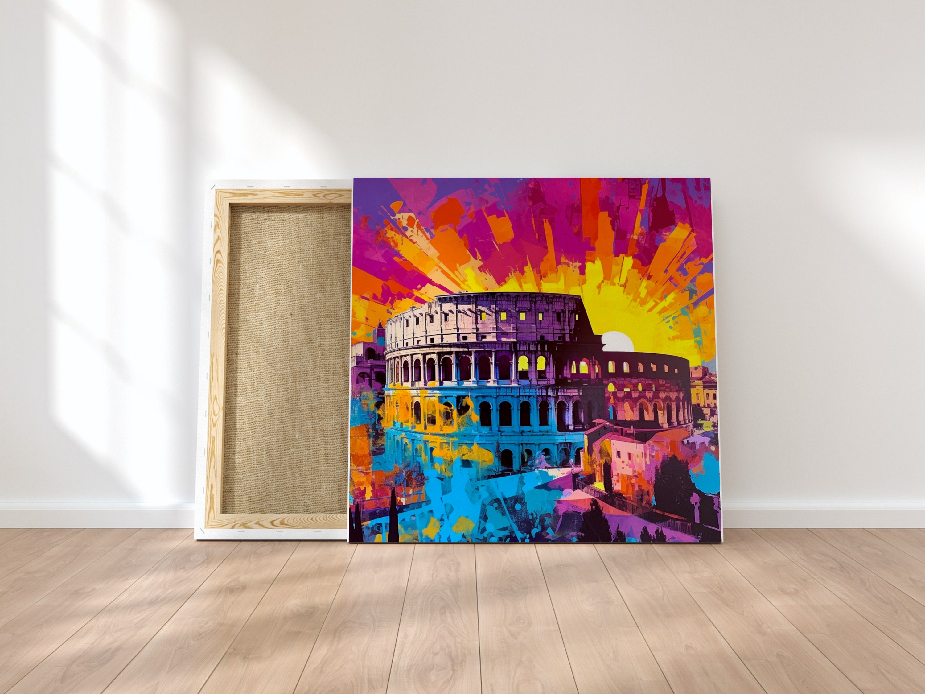 Pop Art in Rome is a Digital Wall Art That Shows the Beauties of Italy ...