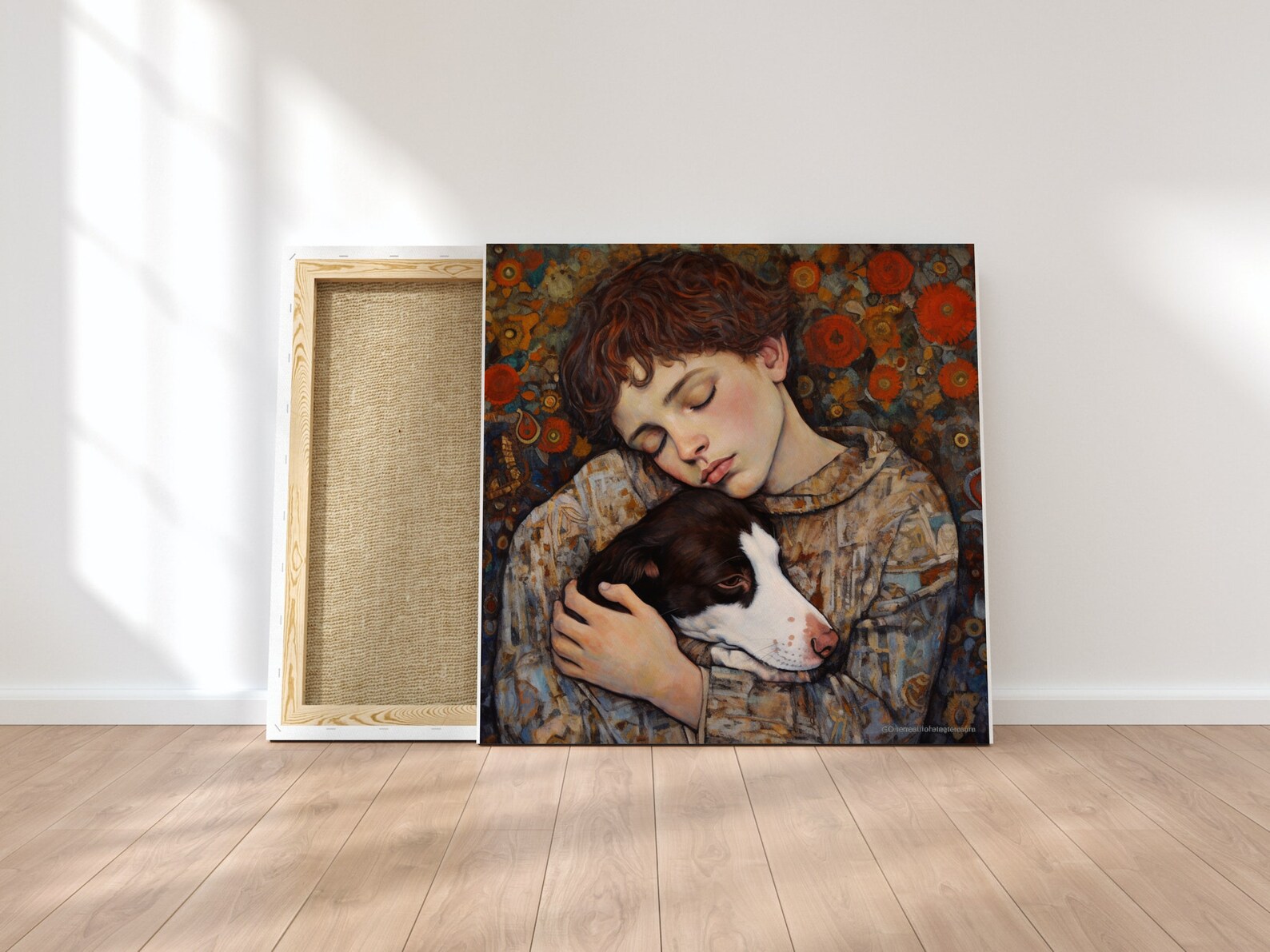 Boy With Dog Art Print, Digital Art Print, Museum Poster, Wall Decor ...