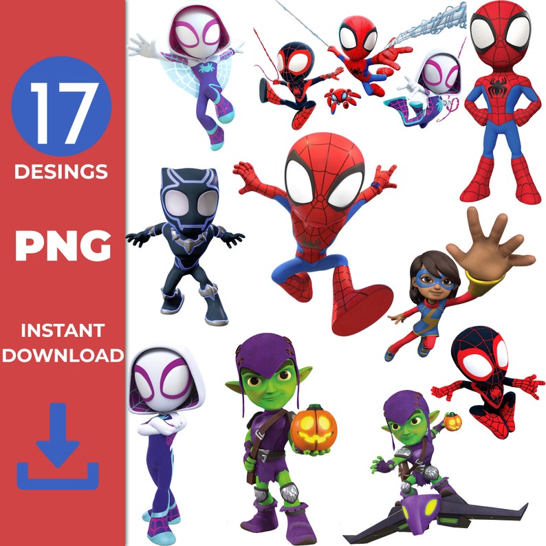 Spidey and His Amazing Friends 17 PNG Spidey and His Amazing - Etsy