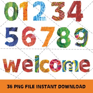 The Very Hungry Caterpillar Alphabet Clipart: Lowercase PNG (digital ...