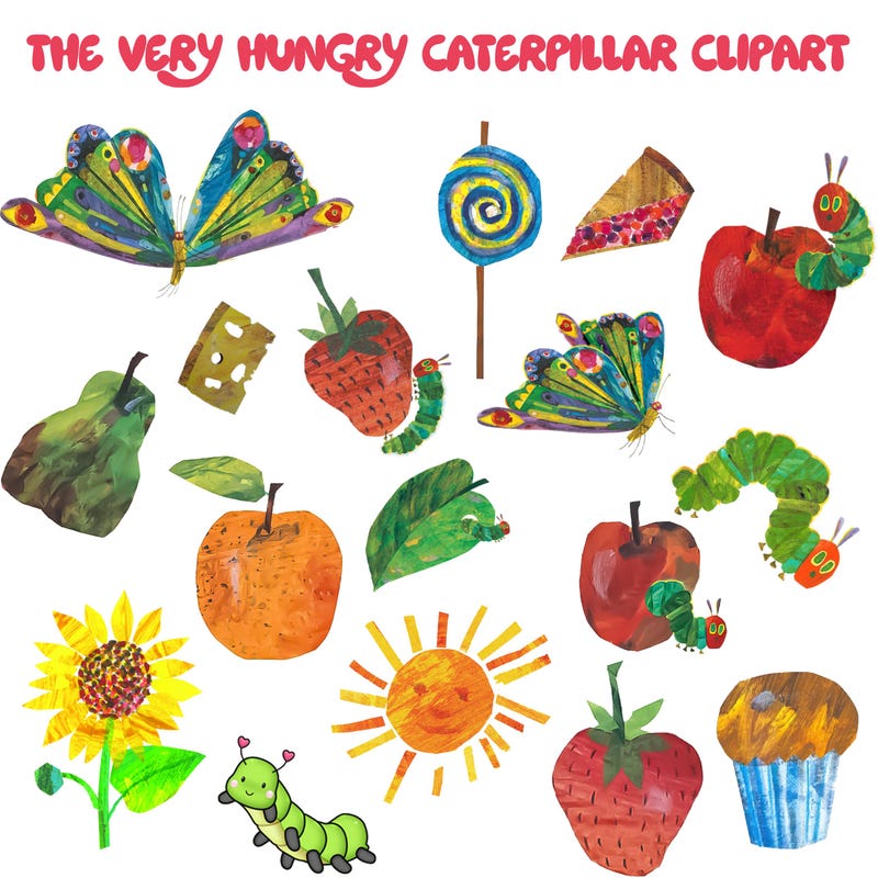 Very Hungry Caterpillar Clipart - Etsy
