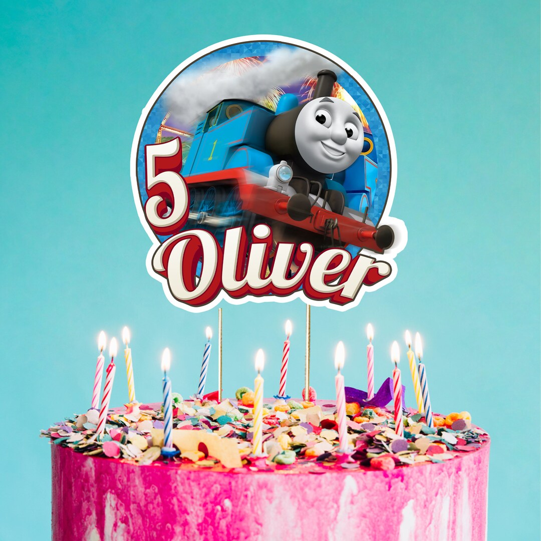 Personalized Thomas Cake Topper, Thomas Party Supplies digital File - Etsy