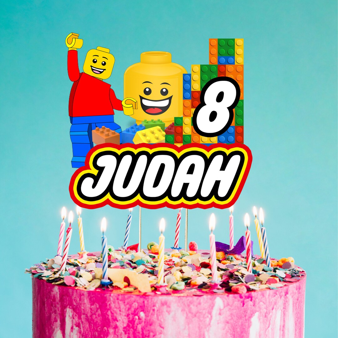Printable Blocks Cake Topper, Building Blocks Birthday Cake Topper ...