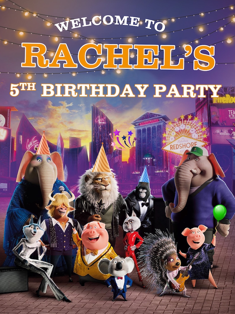 Sing Birthday Welcome Sign Sing Custom Birthday Welcome - Etsy