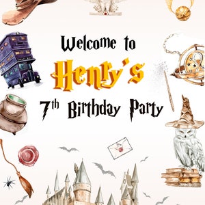 Editable Wizard Welcome Sign , Wizard Custom Birthday Welcome Sign ...