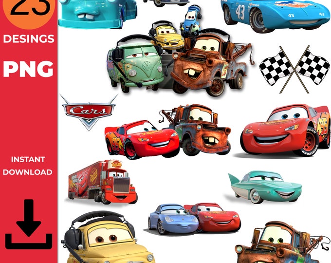 Lightning Mcqueen Png Cars Png Instant Digital Download Mcqueen Sticker ...