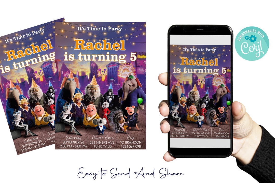 Sing Invitation, Sing Birthday Invitation, Sing Birthday, Sing Party ...