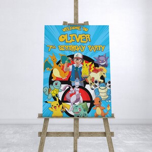 Birthday Welcome Sign, Charizard Custom Birthday Welcome Sign ...