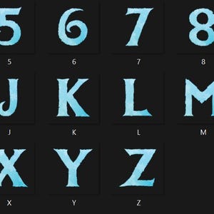 Frozen Font Png Files, Frozen Alphabet Letters and Numbers Png Clipart ...