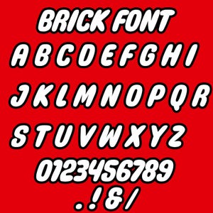 Brick Font Png , Building Font Png Files , Birthday Font, Png, Digital ...